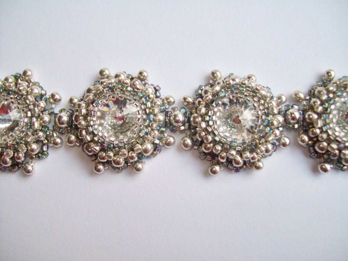 PDF Tutorial Beaded Rivoli Motif Bracelet - Jewelry Beading Pattern ...