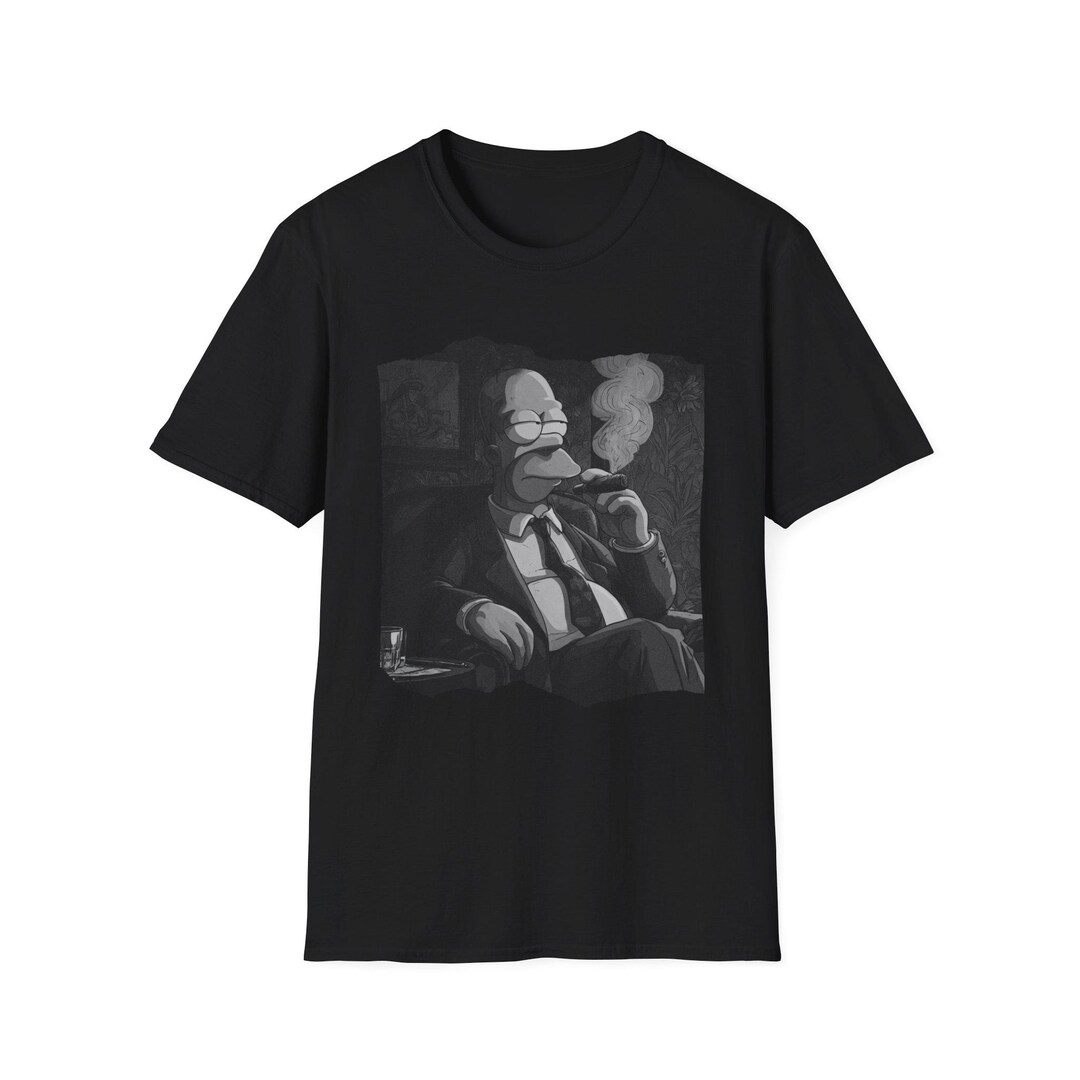 Homer Simpson Mobster T-shirt, Funny TV Cartoon Tee, Unisex Graphic Tee ...