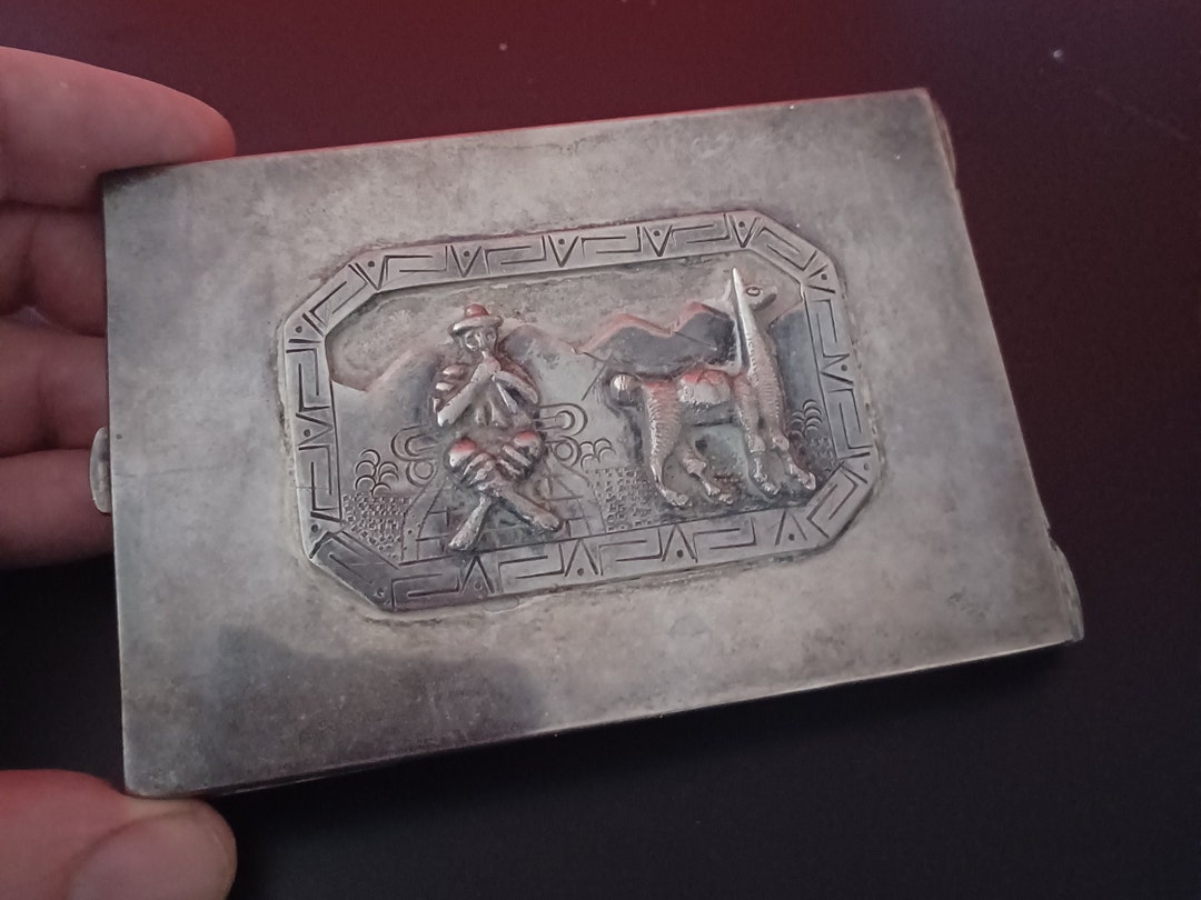 Rare Antique Sterling Silver Sanborns Mexico Peru Cigarette Case - Etsy