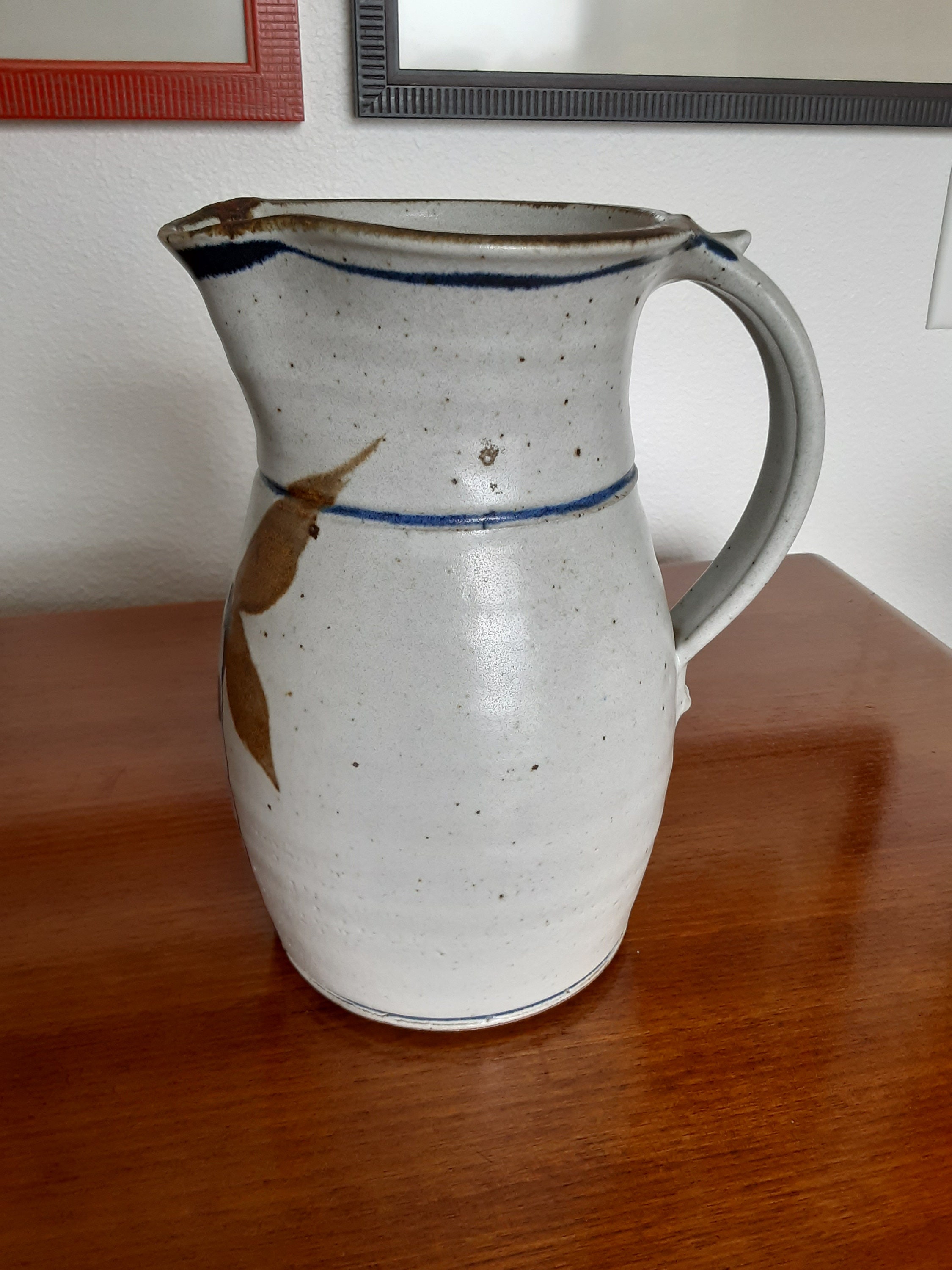 1980 Roland White Ceramic Pottery Pitcher - Etsy