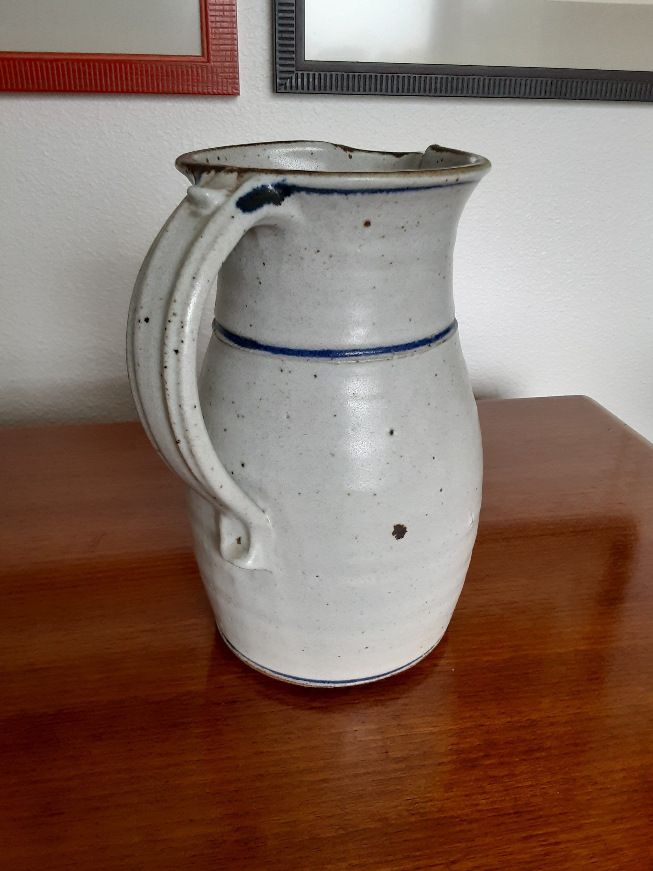 1980 Roland White Ceramic Pottery Pitcher - Etsy