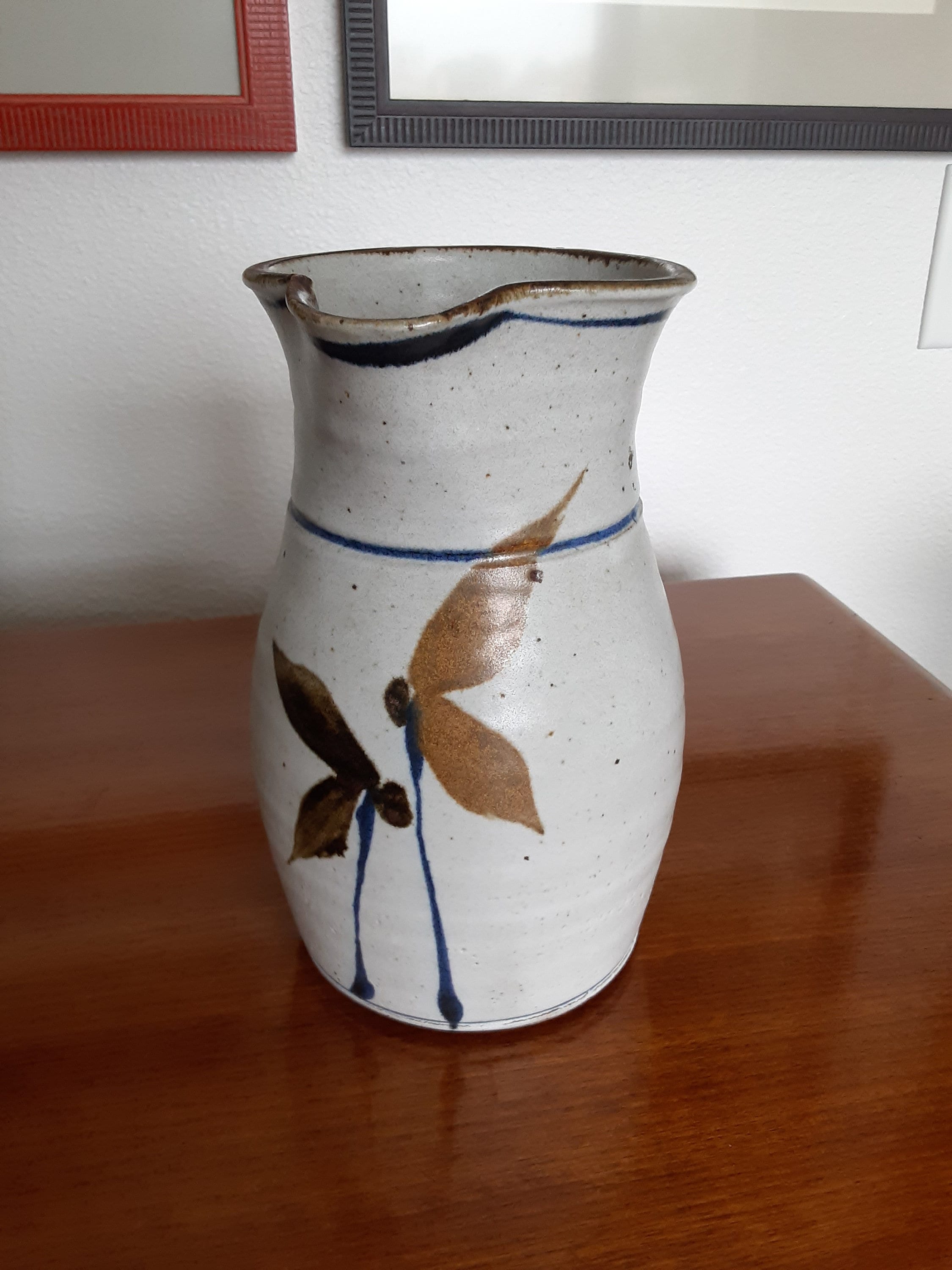 1980 Roland White Ceramic Pottery Pitcher - Etsy