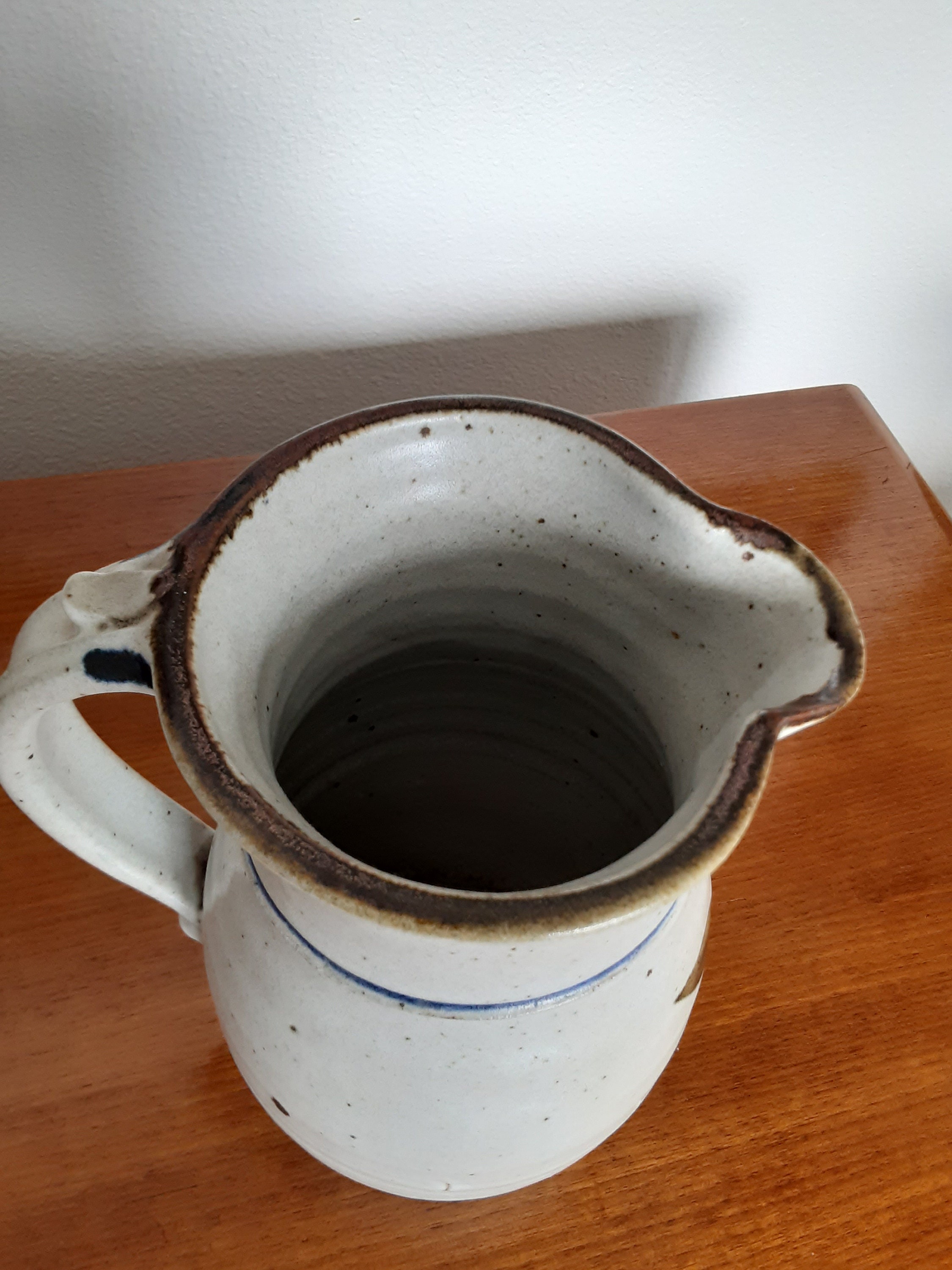 1980 Roland White Ceramic Pottery Pitcher - Etsy