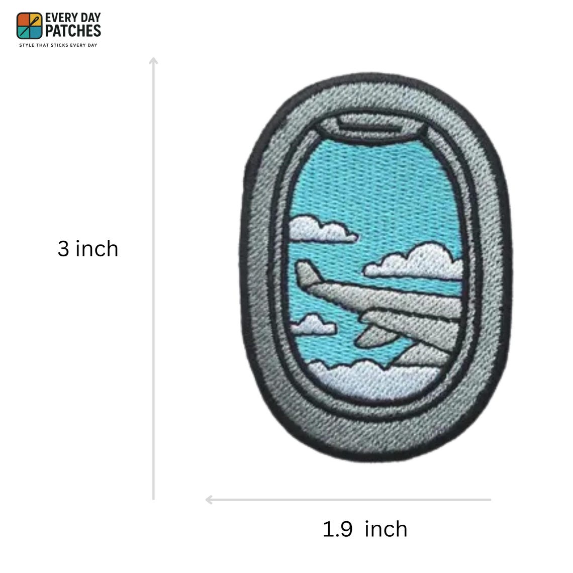 Airplane Window Embroidered Patch Iron On, Plane Wing Cloud Design - Etsy