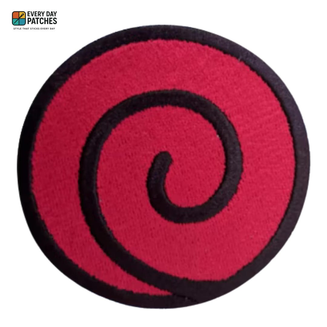Red Ninja Swirl Embroidered Iron-on Patch - Etsy