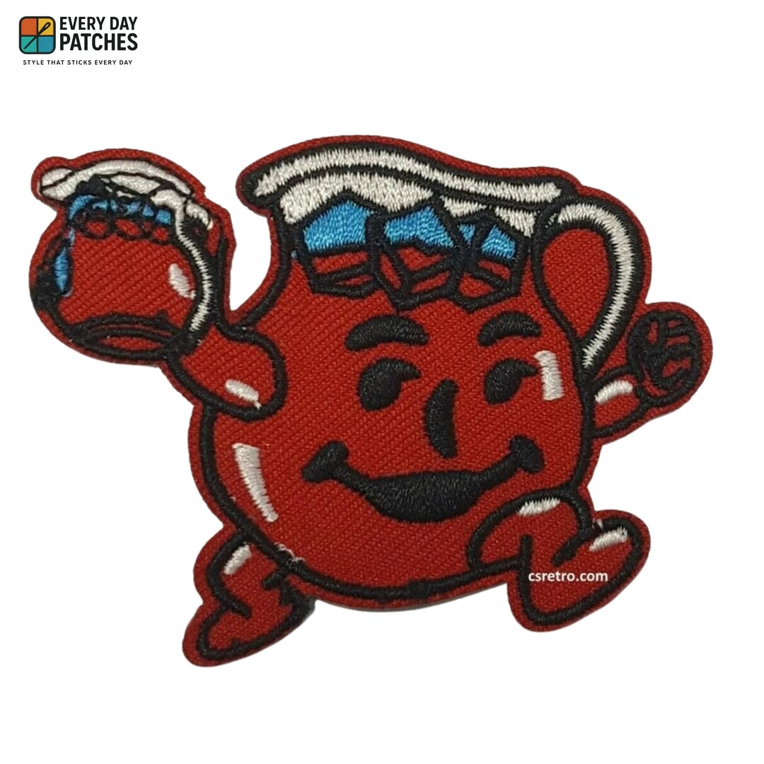 Kool Aid Man Pitcher Vintage Retro 90s Style Iron on Patch Fashion 80s ...