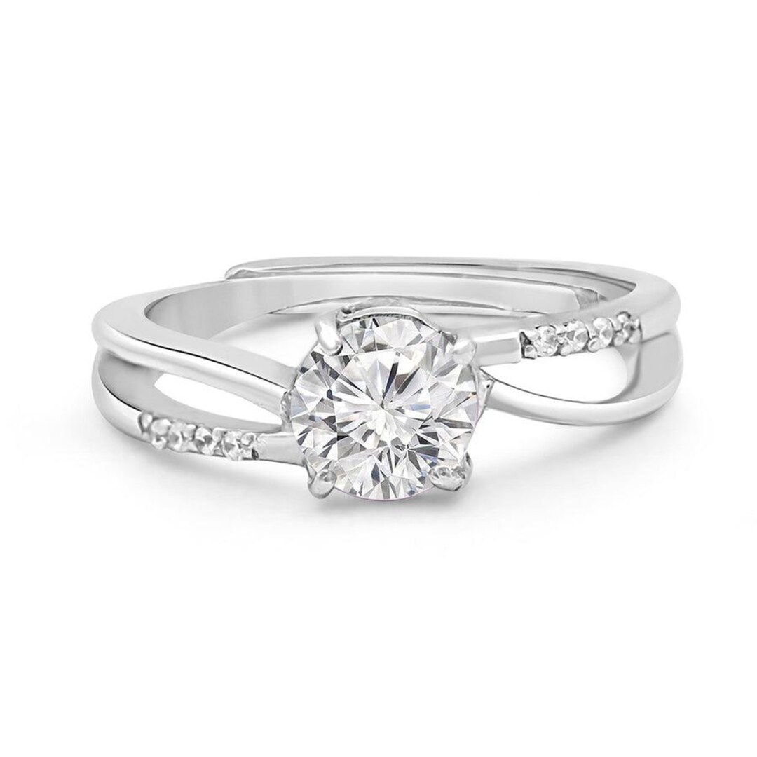 Twisted Solitaire Ring, Gift - Etsy