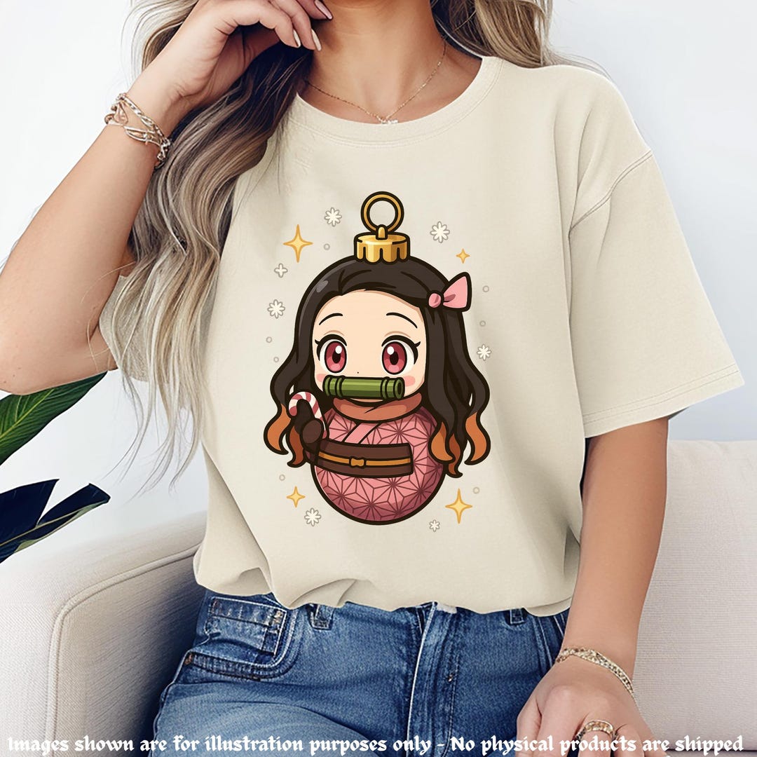 Kawaii Anime Nezuko Demon Slayer Ornament Girl PNG | Christmas Bauble ...