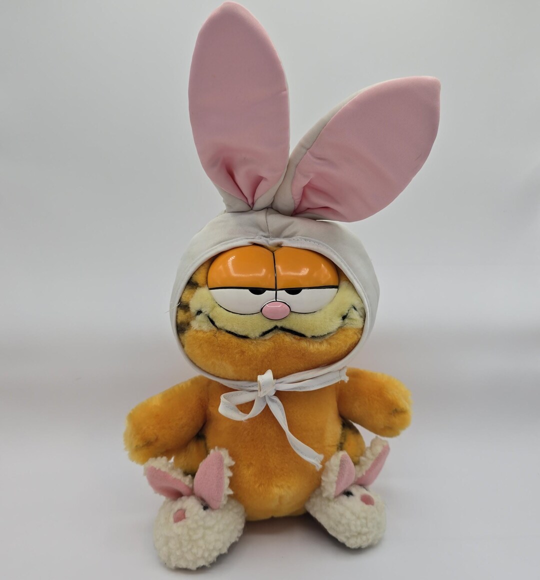 Vintage 1981 Garfield Easter Bunny Plush - Dakin Collectible - Etsy