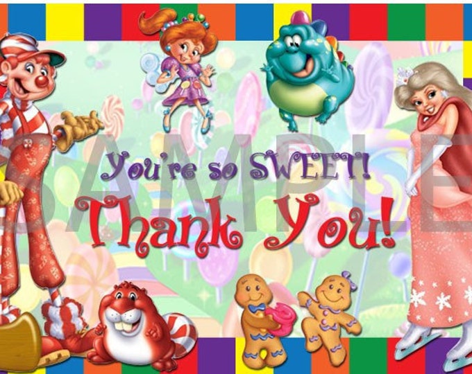 Candyland Thank You Card Digital File - Etsy