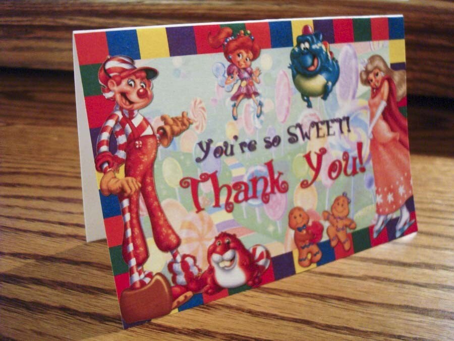 Candyland Thank You Card Digital File - Etsy