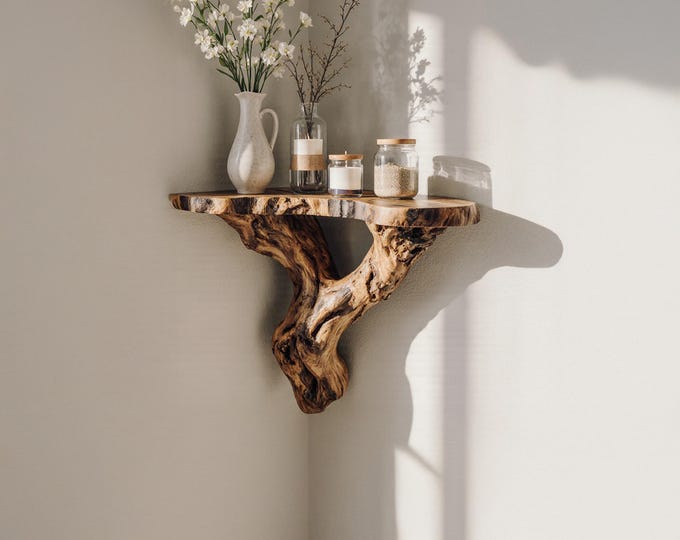 Rustikales Floating Regal Schreibtisch Massivholz Kinderzimmer ...