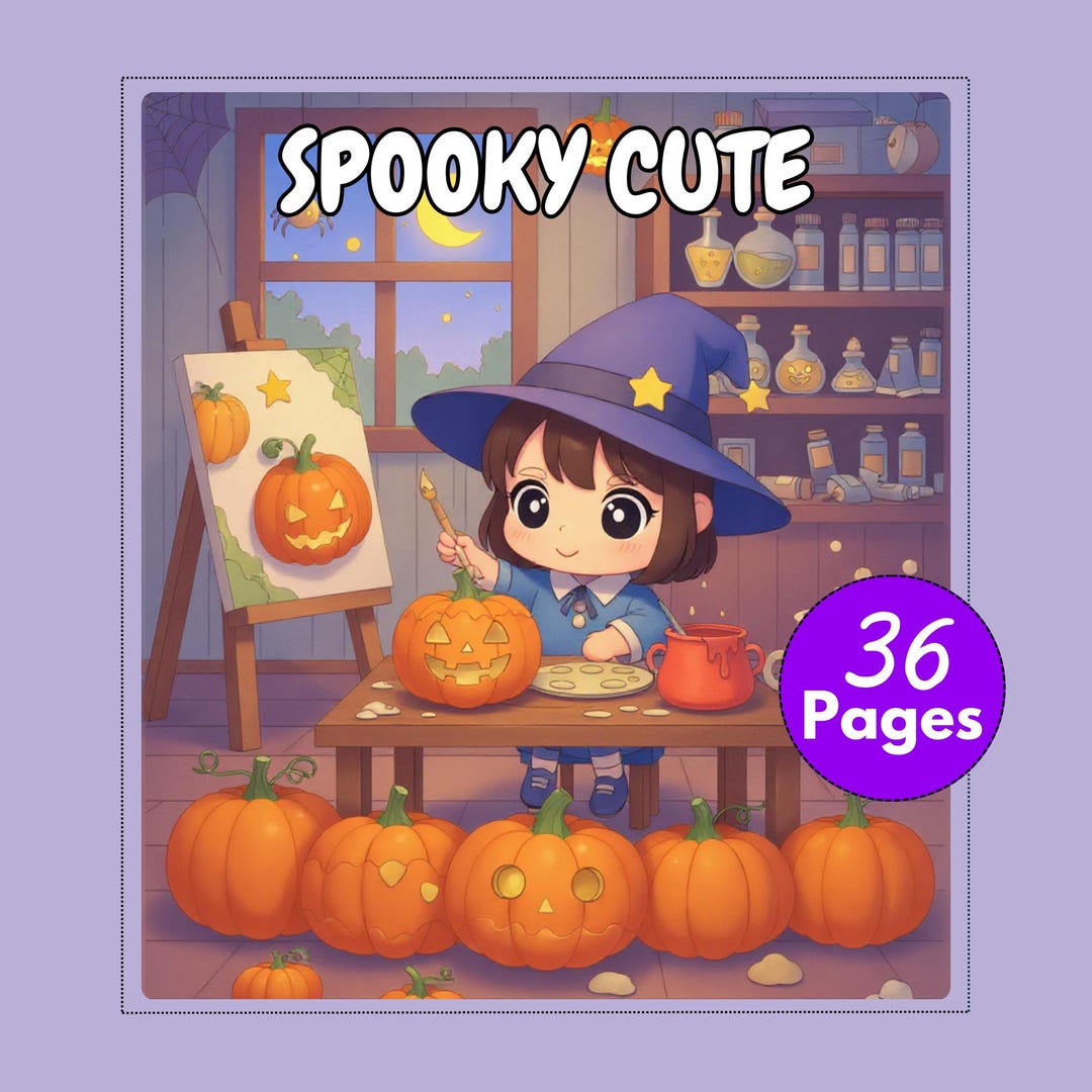 Spooky Cats Halloween Coloring Pages PDF, 36 Printable Instant Digital ...