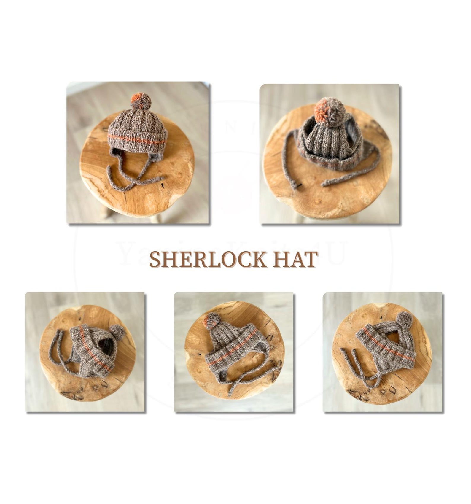 Knitting Pattern PDF: French Bulldog Tweed Hat (S/M, M/L Digital ...