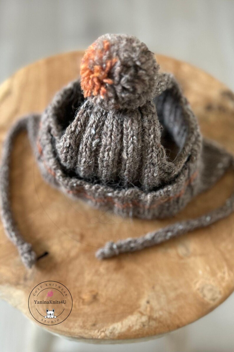 Knitting Pattern PDF: French Bulldog Tweed Hat (S/M, M/L Digital ...