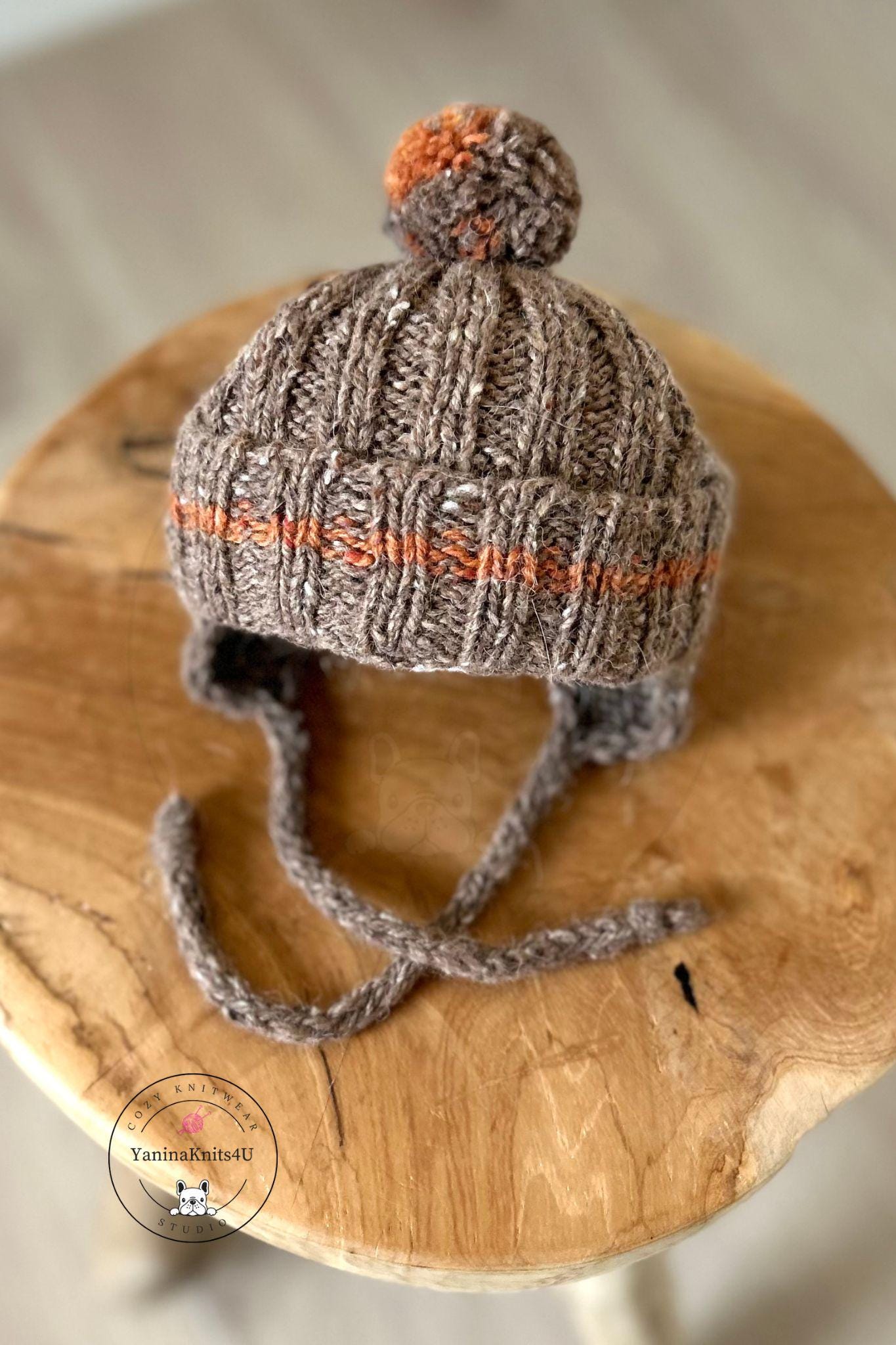 Knitting Pattern PDF: French Bulldog Tweed Hat (S/M, M/L Digital ...