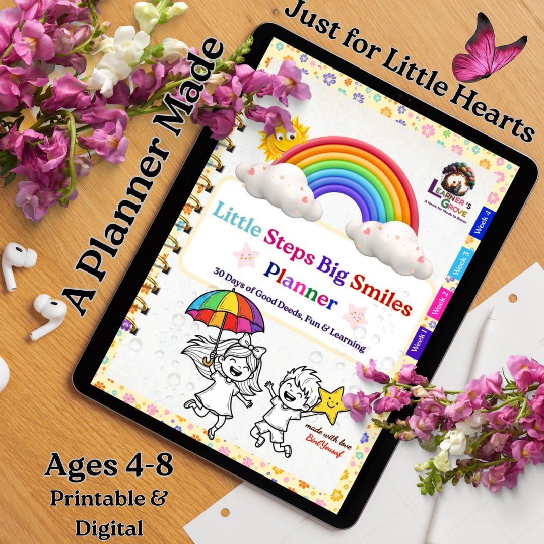 Kids Daily Planner: 30-day Activity Journal (PDF) - Etsy
