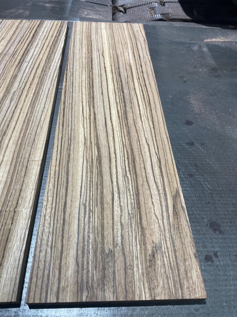 7/16” Zebra Wood (2pcs). Exotic Lumber. Kiln Dried, Thickness Planed - Etsy