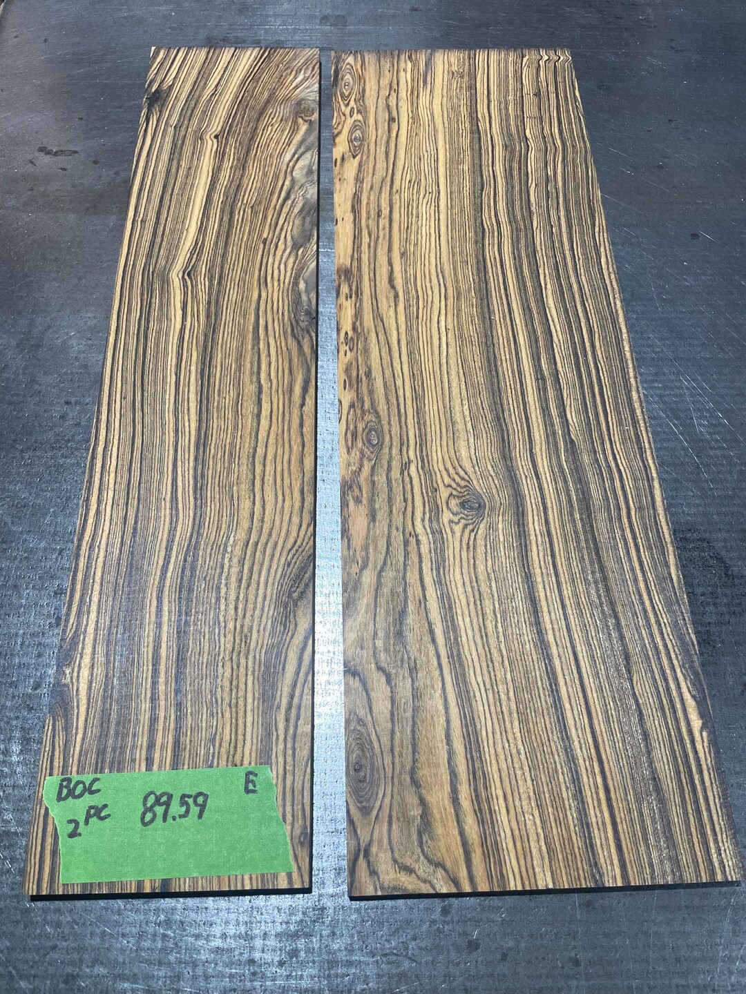 5/16” Bocote Wood/exotic Lumber (2pc): Kiln Dried, Planed - Etsy