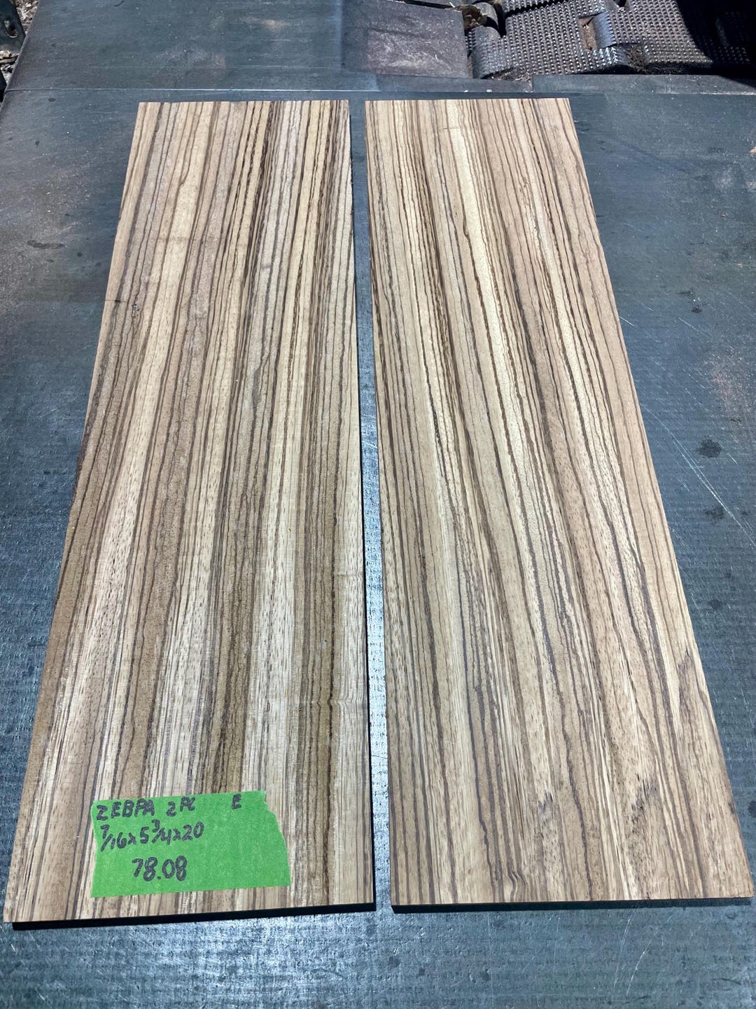 7/16” Zebra Wood (2pcs). Exotic Lumber. Kiln Dried, Thickness Planed - Etsy