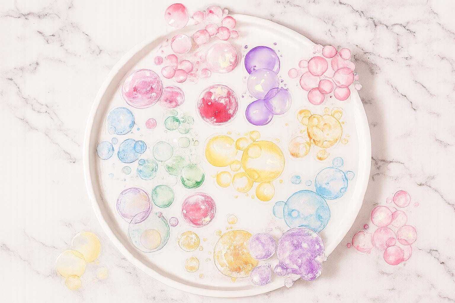 10pcs Dreamy Bubble Holographic Sticker Pack – Iridescent PET Bubbles ...