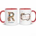 Monogram Mugs Initials, Personalized Name With Initial Mugs, Name ...