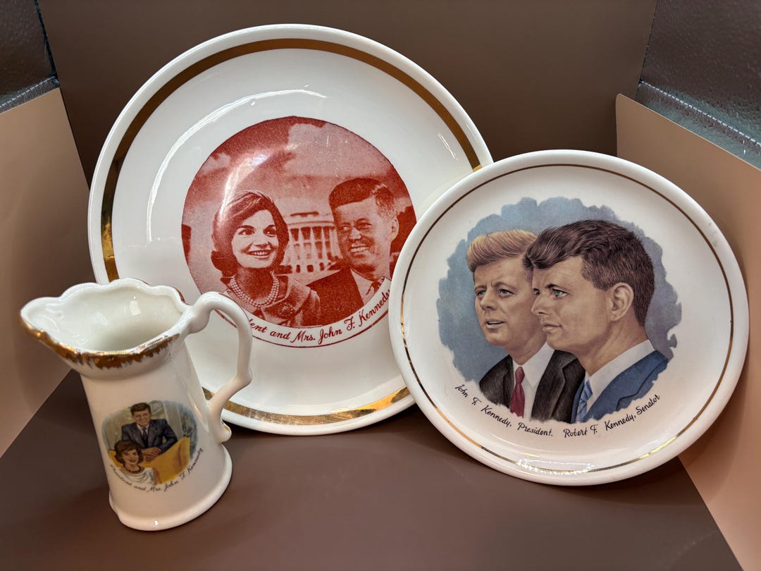 Vintage John F. Kennedy & Jacqueline Kennedy Commemorative Plate and ...