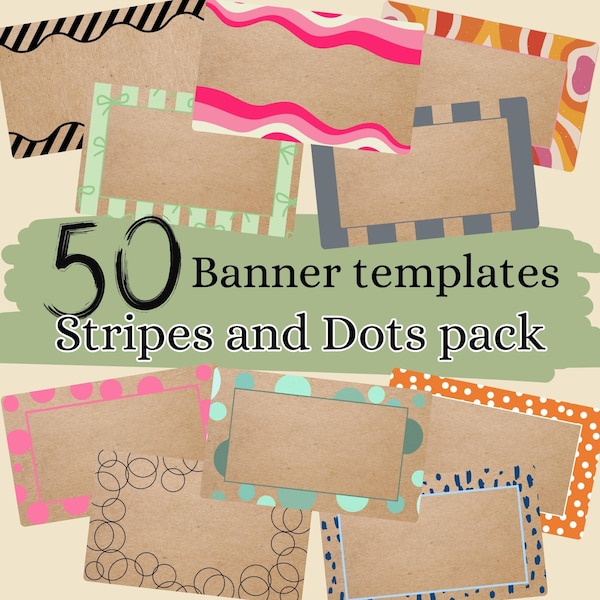 Striped Banner - Etsy