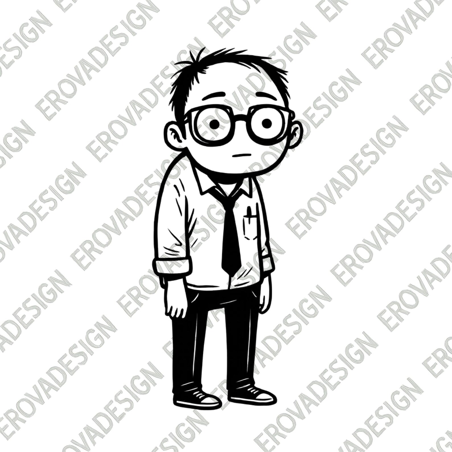 Sad Cartoon Character Clipart Set | Dark Humor Lonely Characters ...