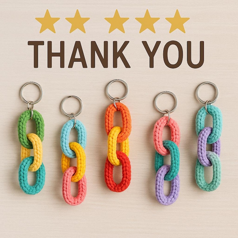 Easy Crochet Chain Keychain Pattern: Beginner Amigurumi Tutorial (PDF ...