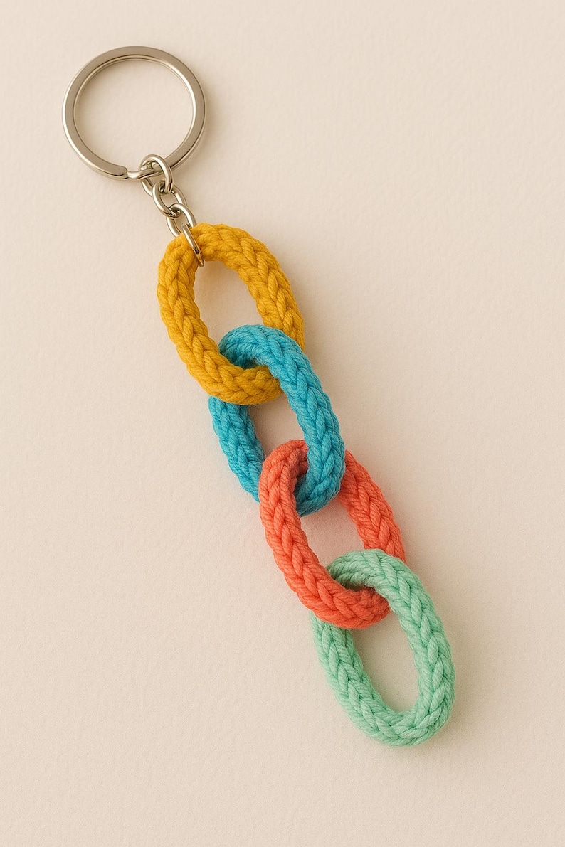 Easy Crochet Chain Keychain Pattern: Beginner Amigurumi Tutorial (PDF ...