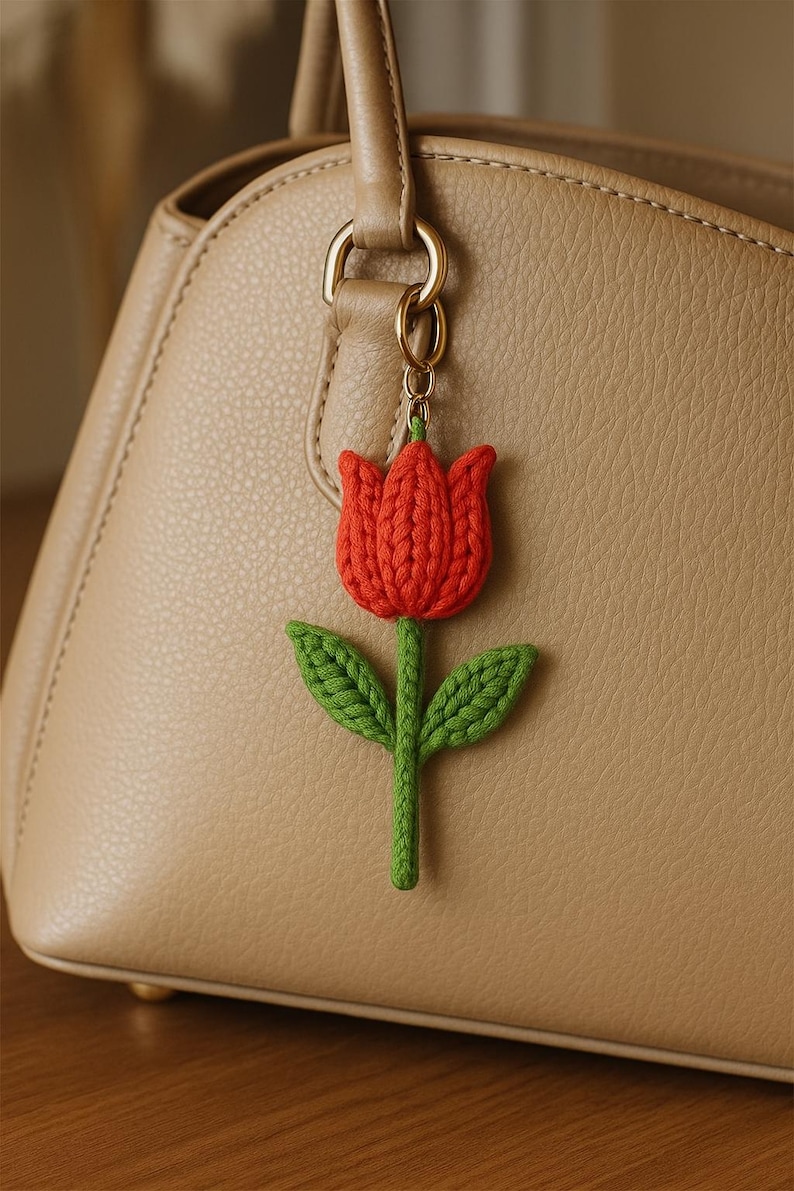 Amigurumi Crochet Tulip Keychain Pattern - Beginner-friendly PDF ...