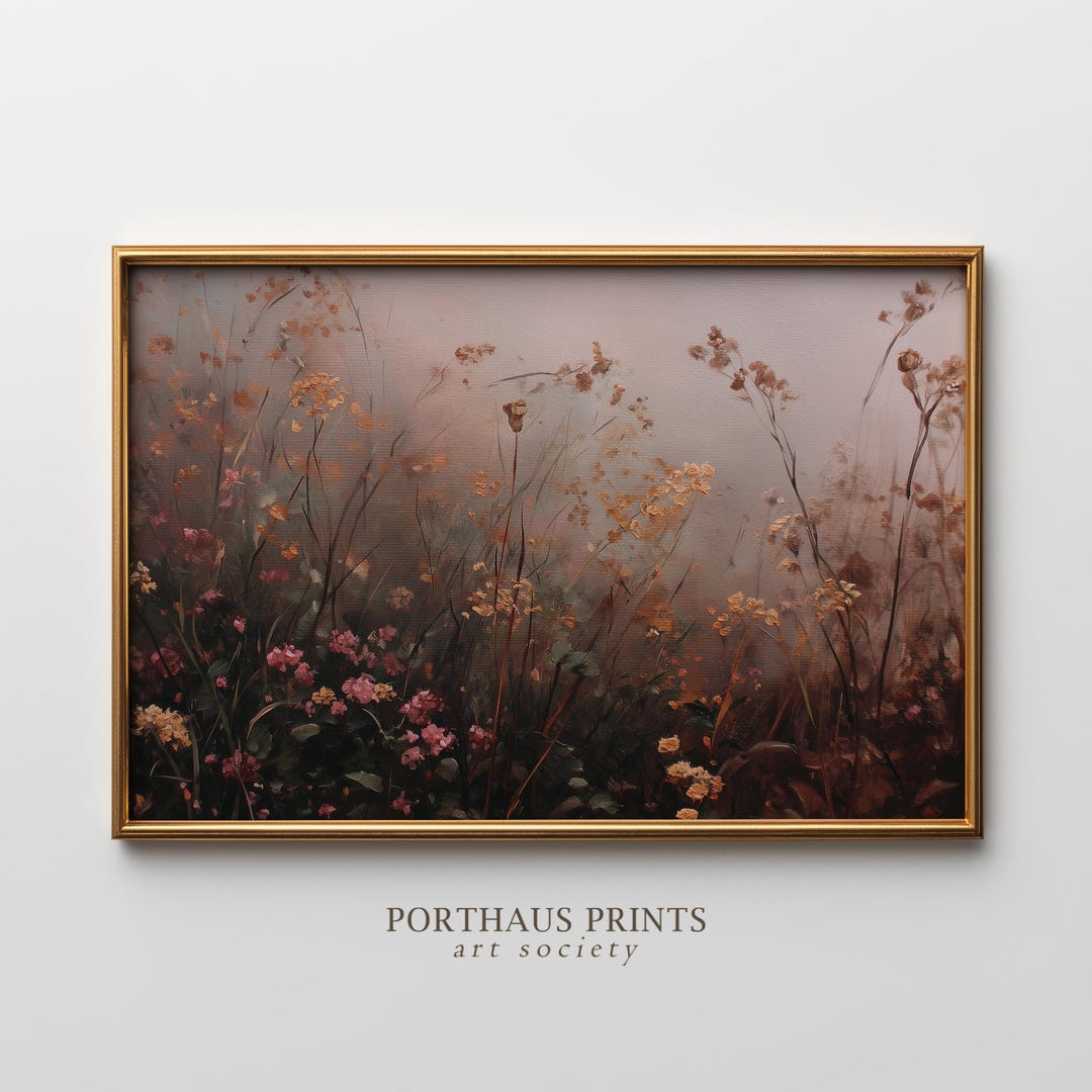 Fall Wildflower Printable Painting: Timeless Vintage Art (digital ...