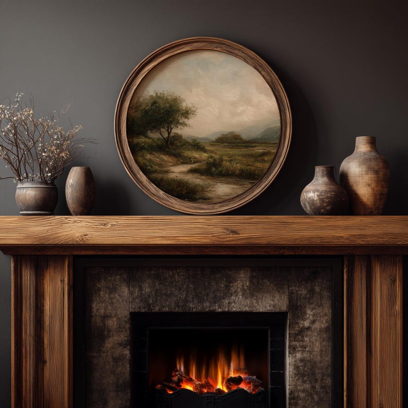 Vintage Countryside Wall Art: Printable Pastoral Antique Landscape ...