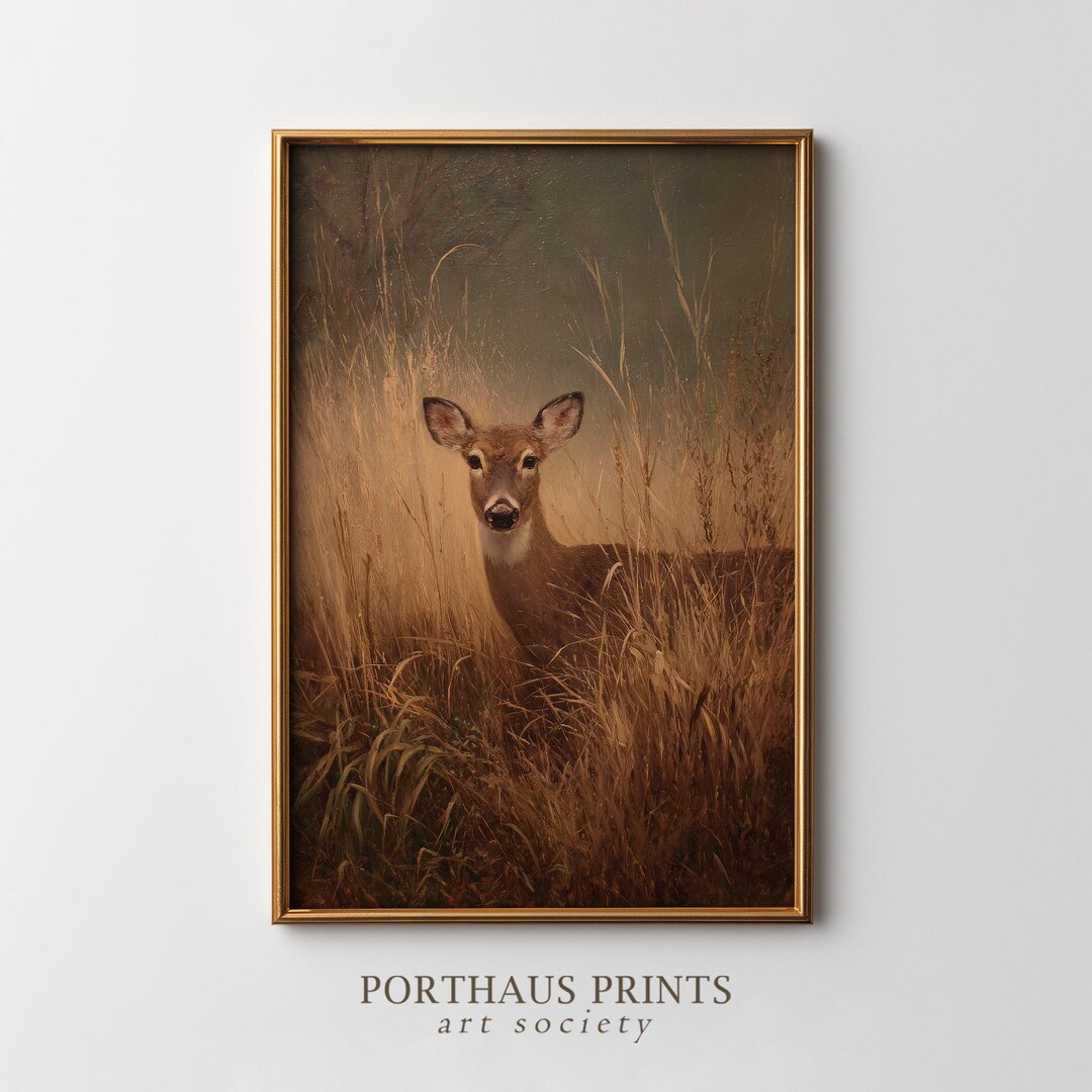 Vintage Doe Art Print: Fall Wildlife Decor (digital Download) - Etsy
