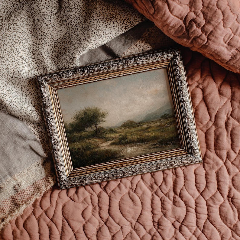 Vintage Countryside Wall Art: Printable Pastoral Antique Landscape ...
