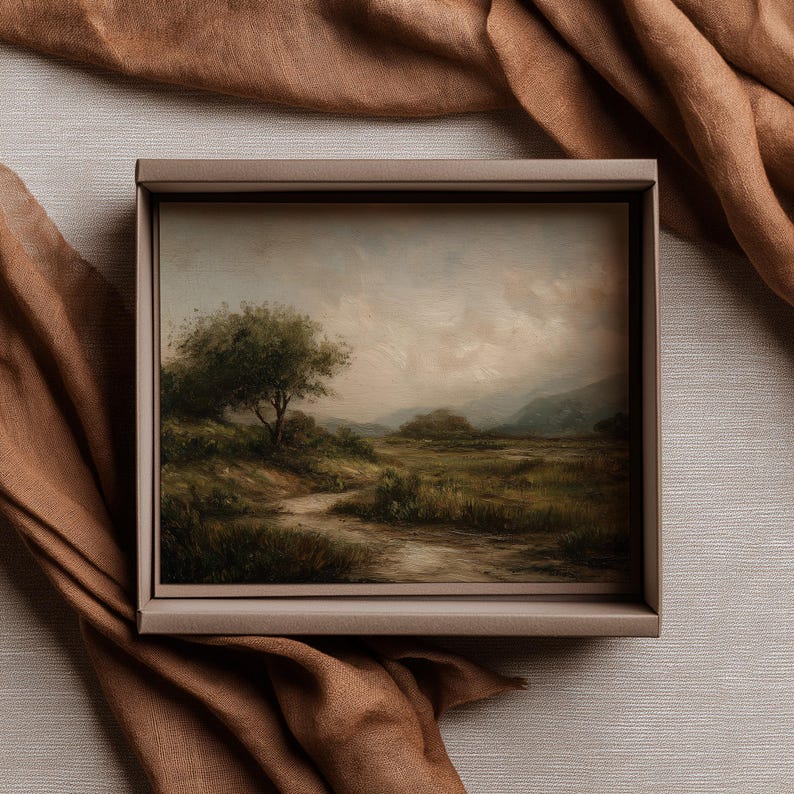 Vintage Countryside Wall Art: Printable Pastoral Antique Landscape ...