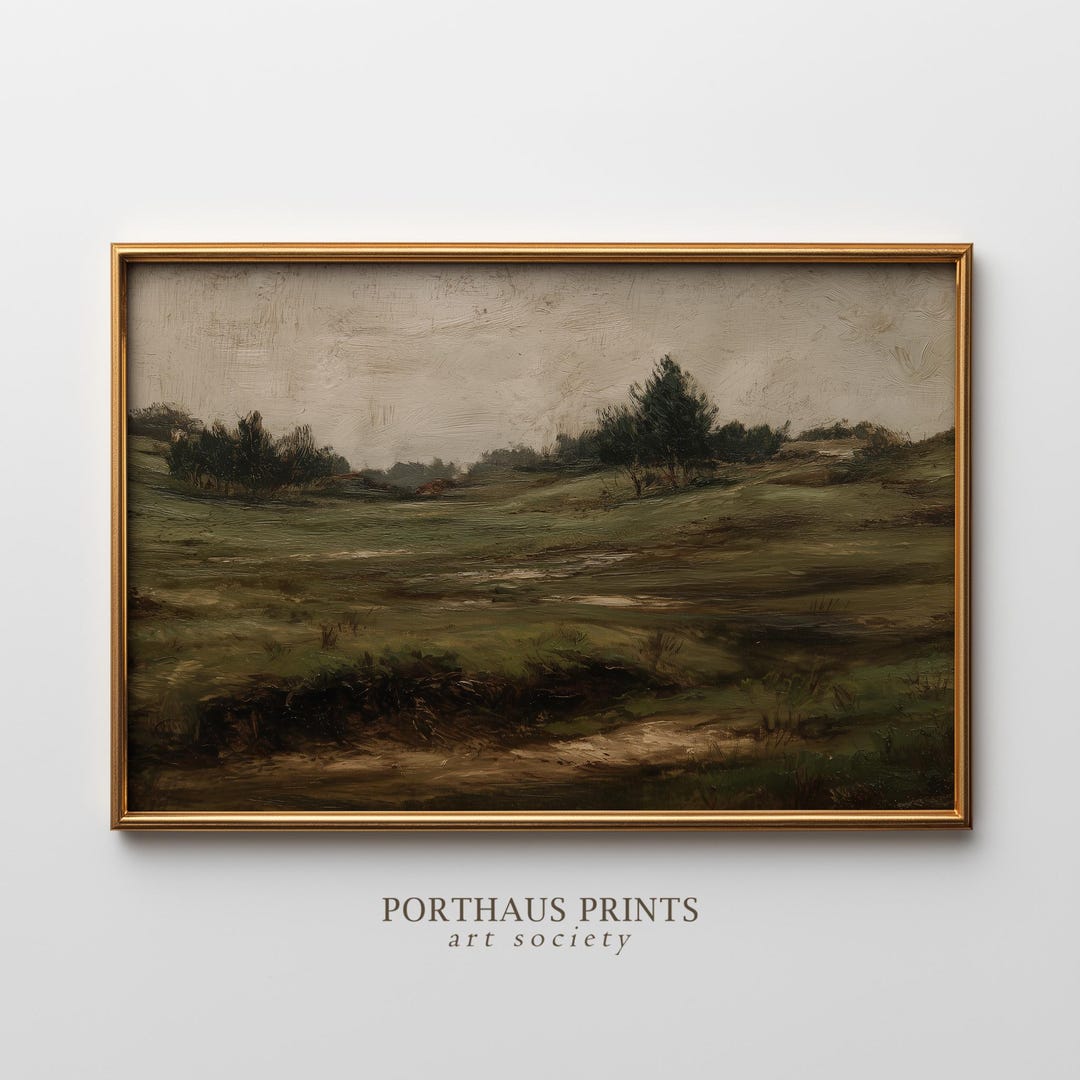 Vintage Countryside Wall Art: Printable Pastoral Antique Landscape ...