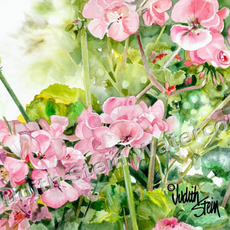 Geranium Painting - Etsy