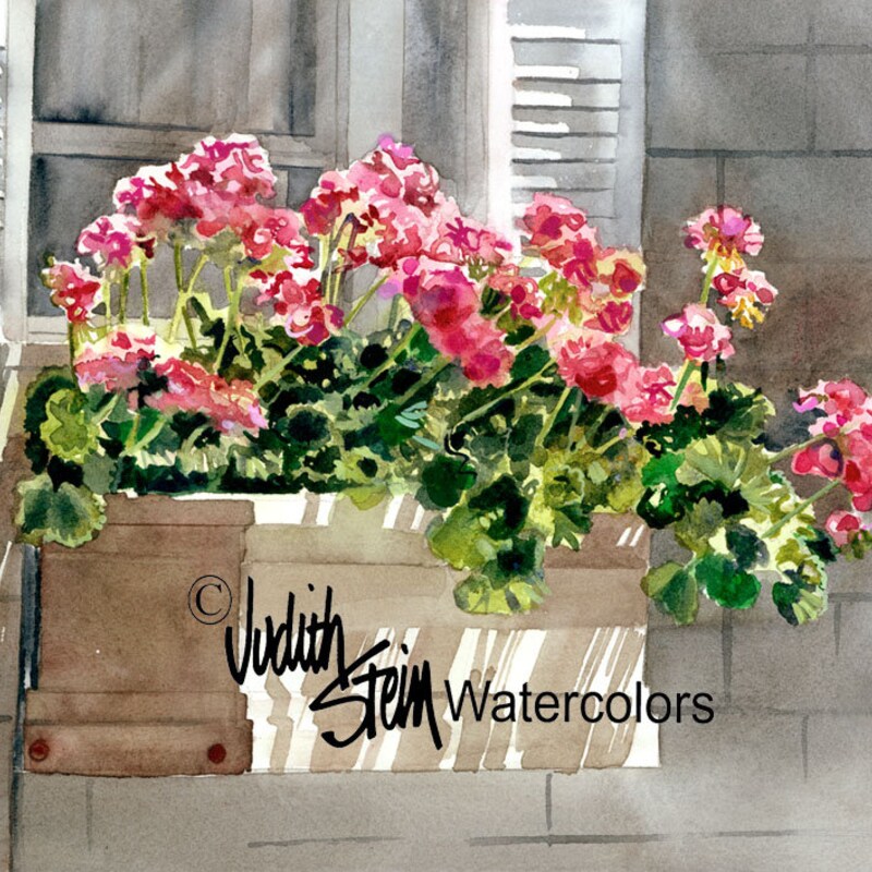 Geranium Painting - Etsy