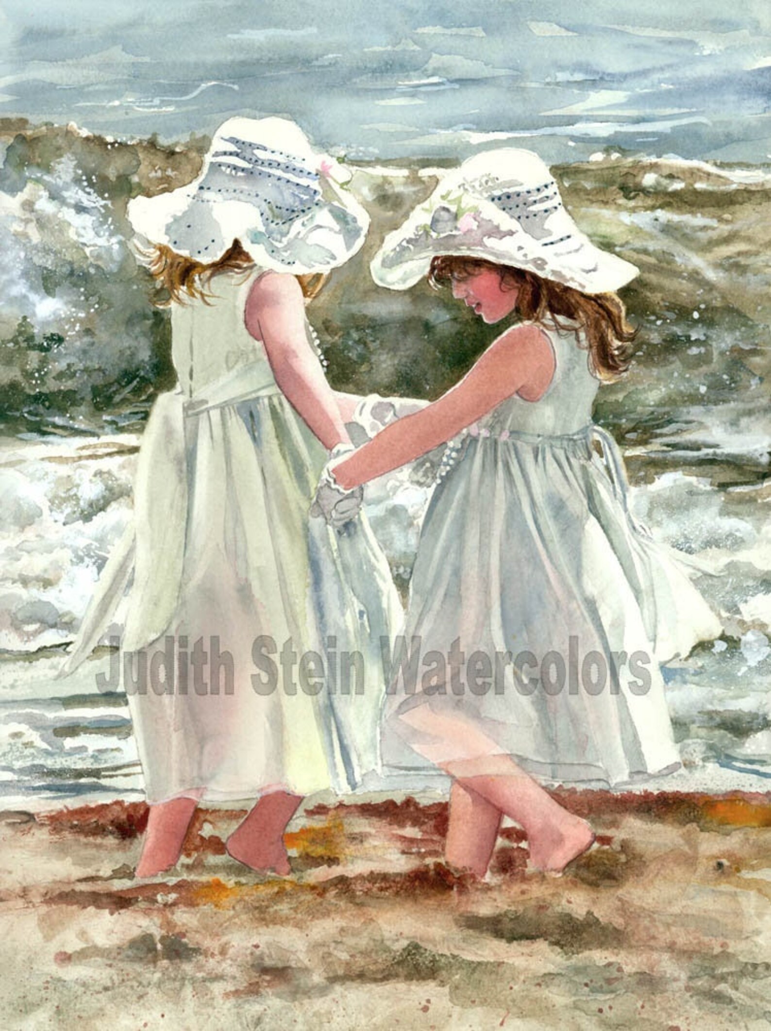 Girl Freinds Sisters Dance Promenade on the Beach Front - Etsy