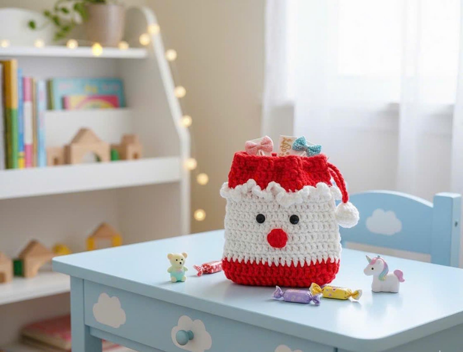 Santa Claus Drawstring Bag Crochet Pattern |PDF Digital Download - Etsy
