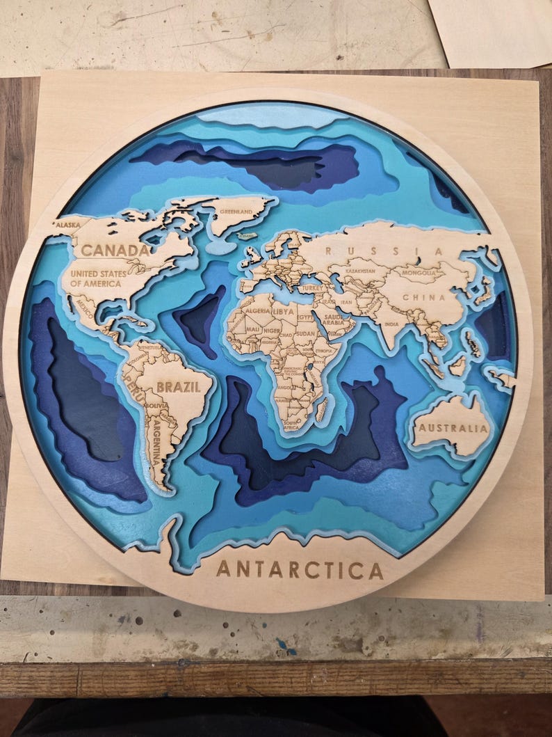 DIY Layered Map Kit – Paint, Assemble & Display! - Etsy