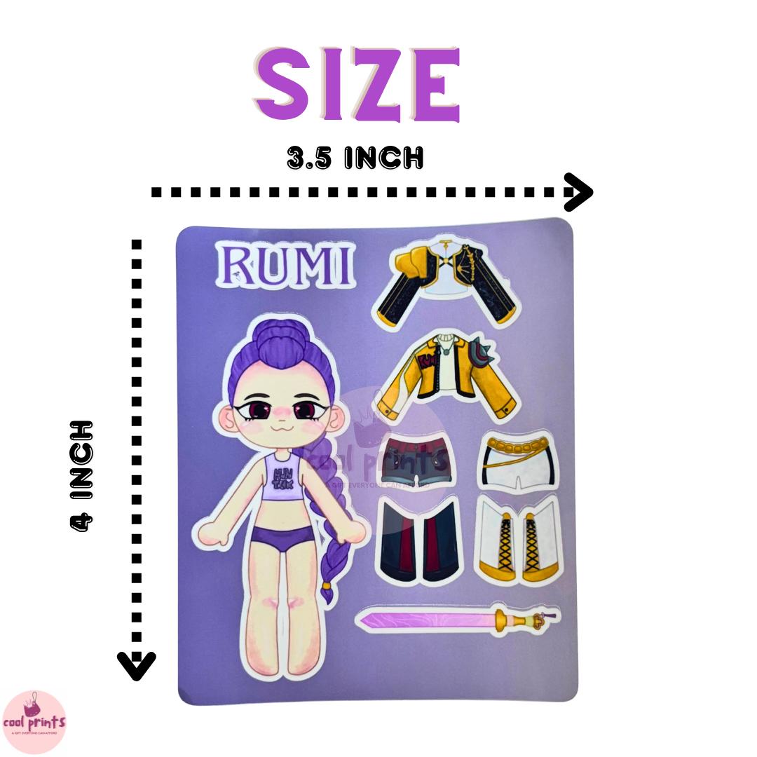 K-pop Huntrix Dress-up Doll Stickers: Party Activity - Etsy