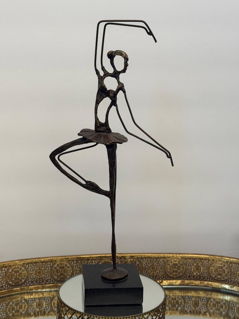 Bronze Ballerina Sculpture – Modern Abstract Ballet Dancer Statue ...