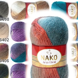 Nako Arya Ebruli. Alpaca Yarn. Mohair Shaw Lyarn. Alpaca Blend. Lace ...