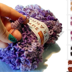 Fancy Fuzzy Yarn Super Astrakhan Astrachan Scarf Novelty Yarn ...