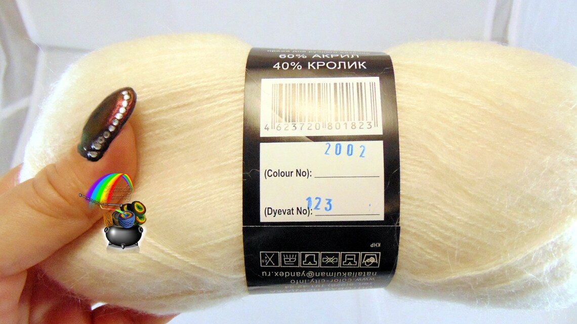 Angora Rabbit. Аngora Yarn. Rabbit Yarn. White Rabbit White - Etsy