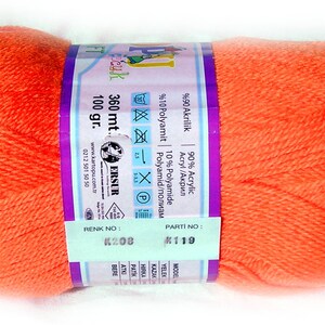 Baby Yarn Junior Soft. Soft Baby Yarn. Color: Peach / Light Pink ...