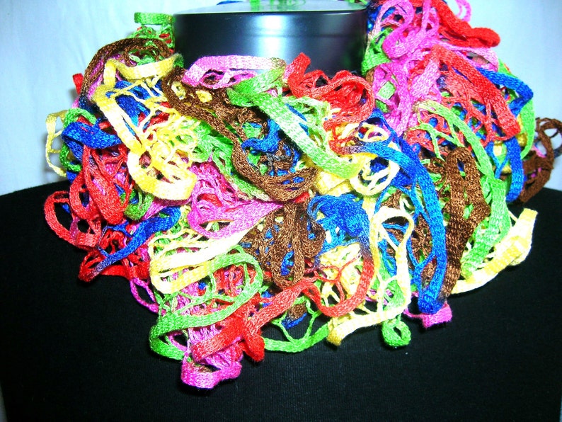 Ruffle Scarf. Hand Knitted Scarf: Ruffle Flamenco Can Can - Etsy